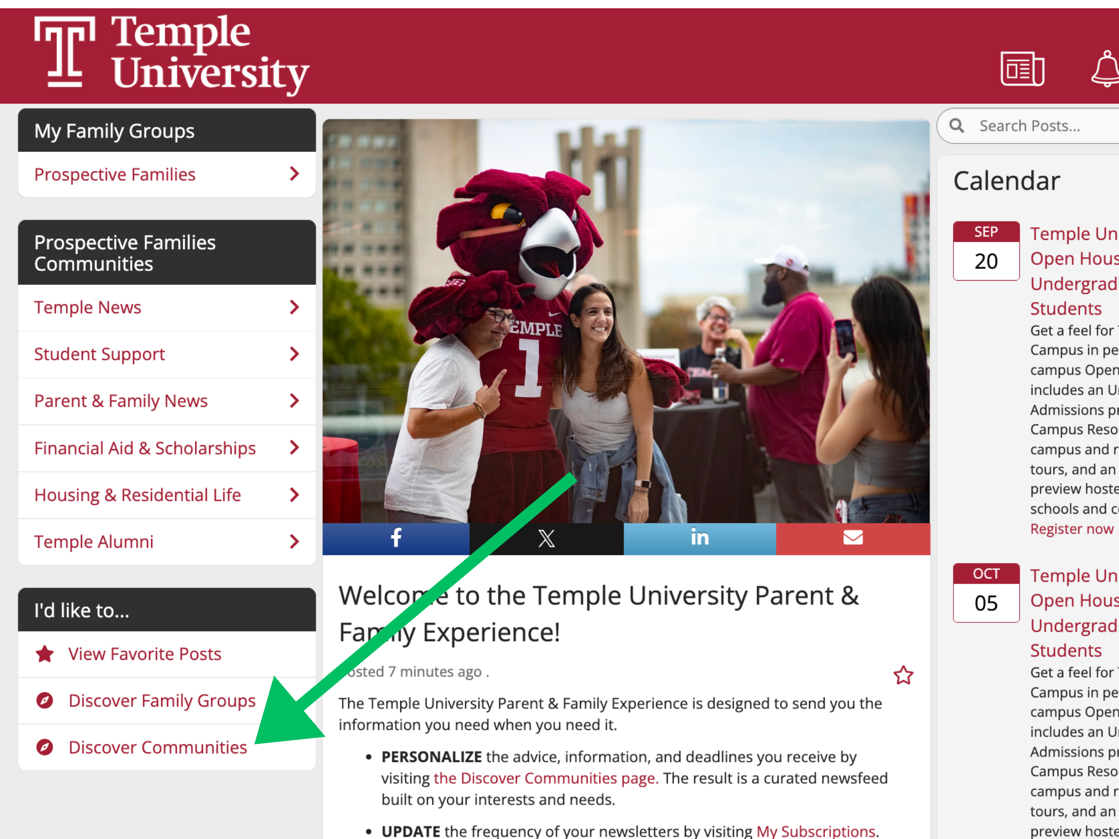 Discover New | The Temple University Parent & Family Experience